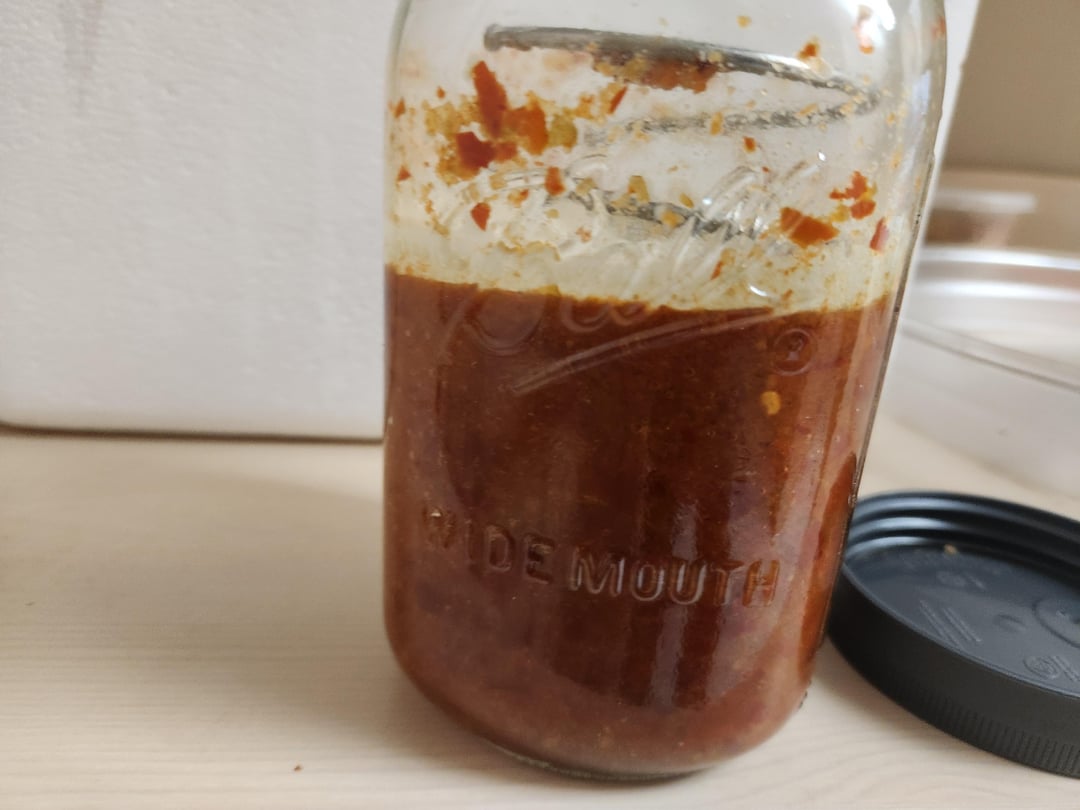 Mold or yeast on my hot pepper Ferment? - Dining and Cooking