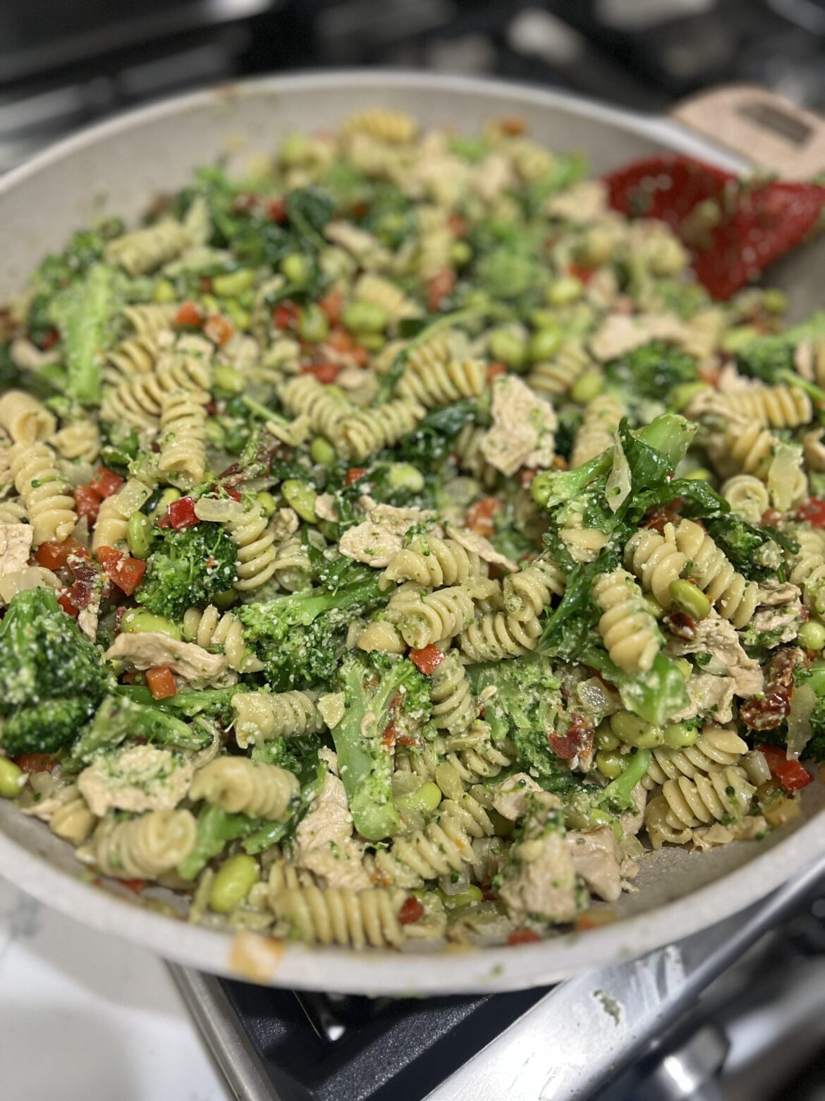 High protein pasta dish with lemon basil dressing - Dining and Cooking