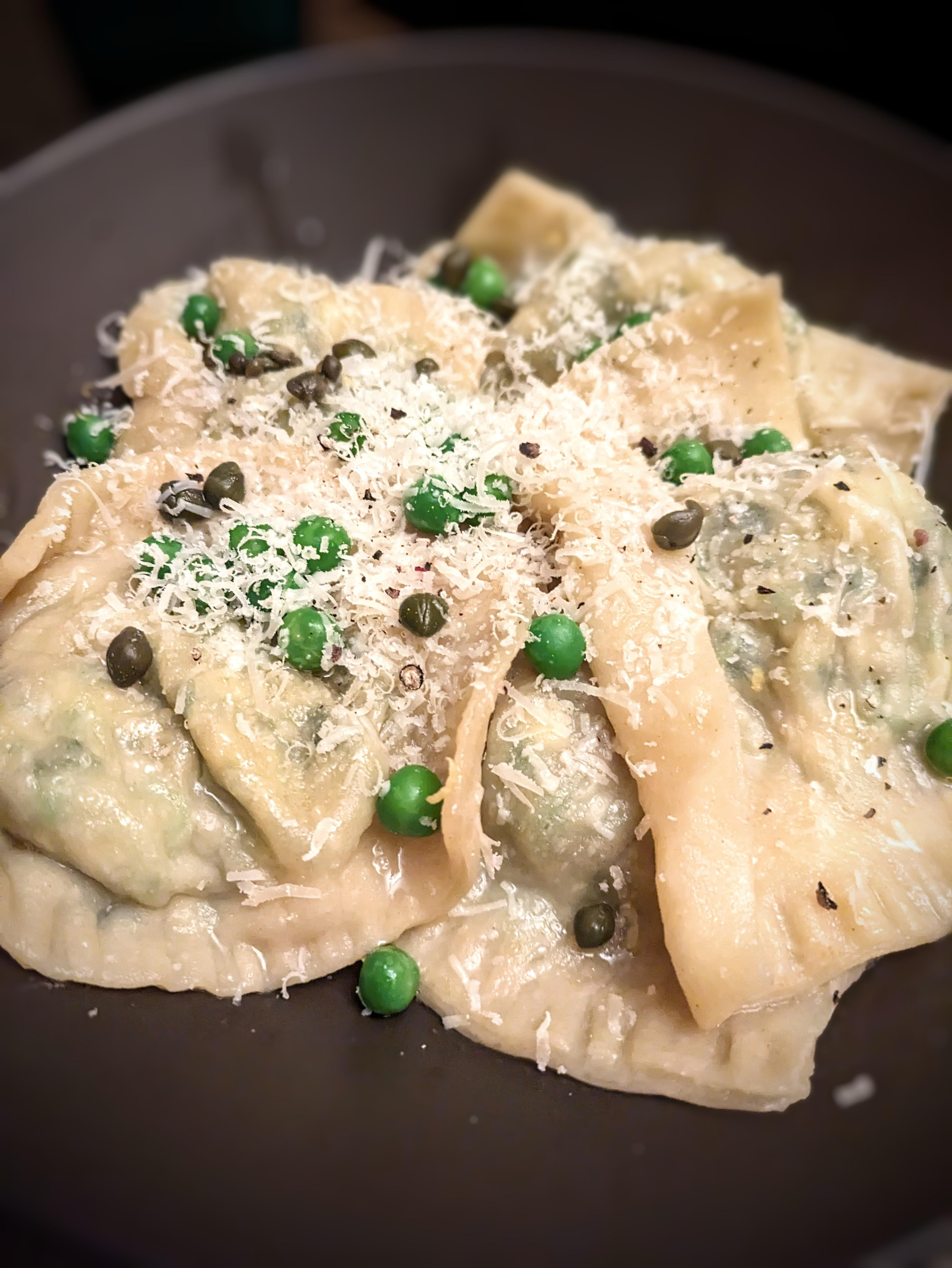 first time making ravioli! shocked none of them exploded 🙂 filled with ...