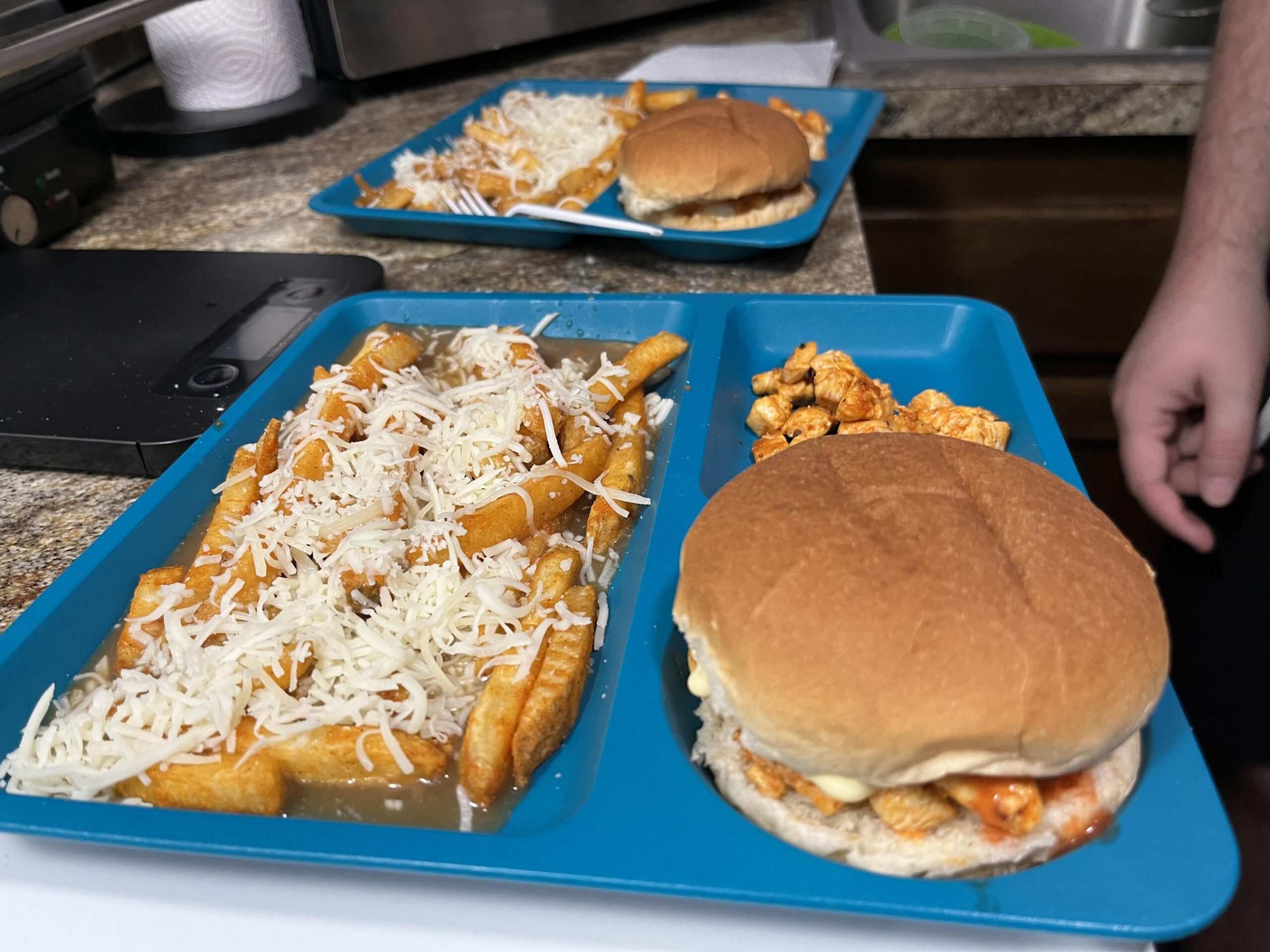 Poutine & Buffalo Chicken Sandwhich - Dining and Cooking