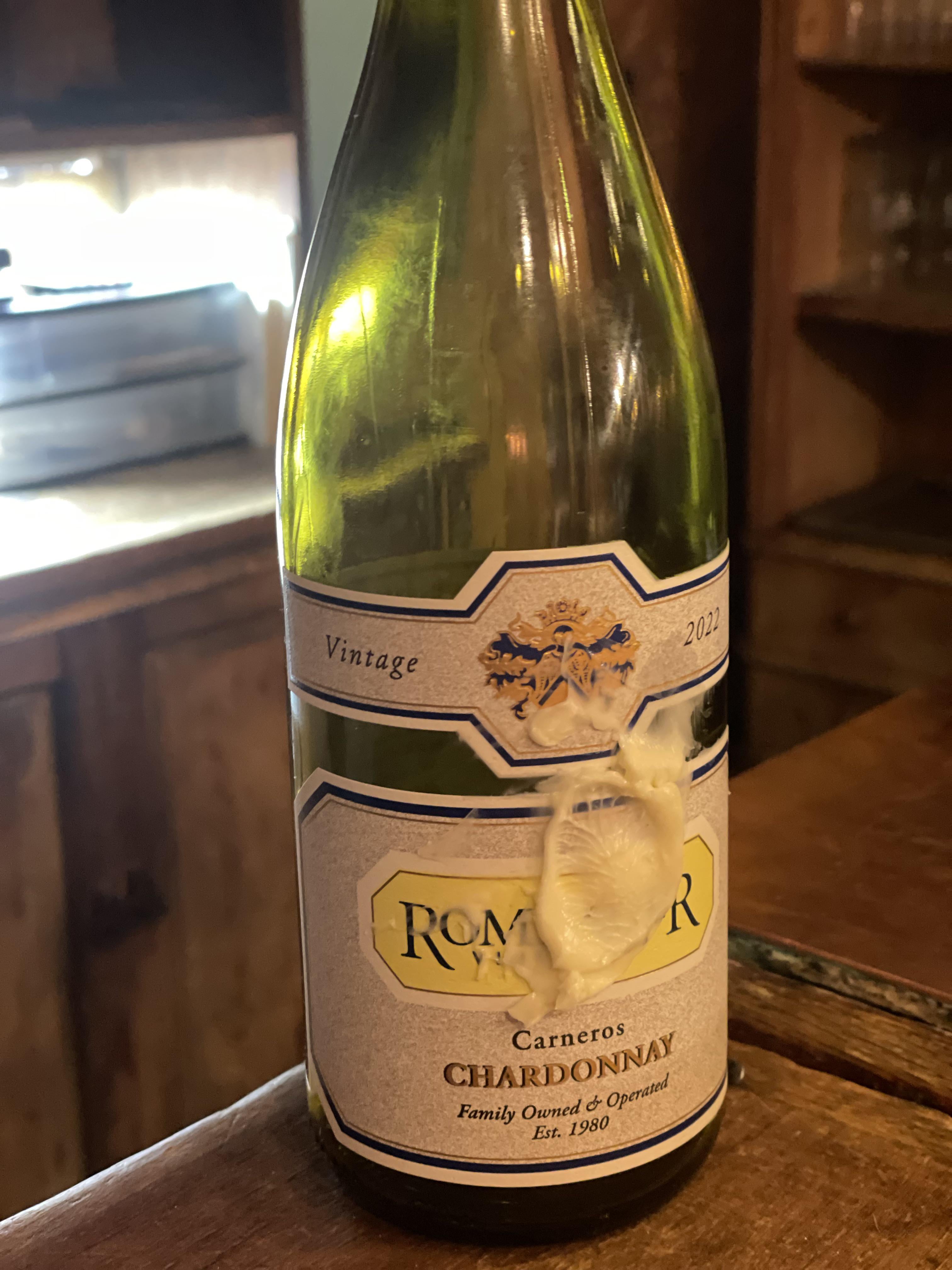 2022 Rombauer, Carneros Chard - Dining and Cooking