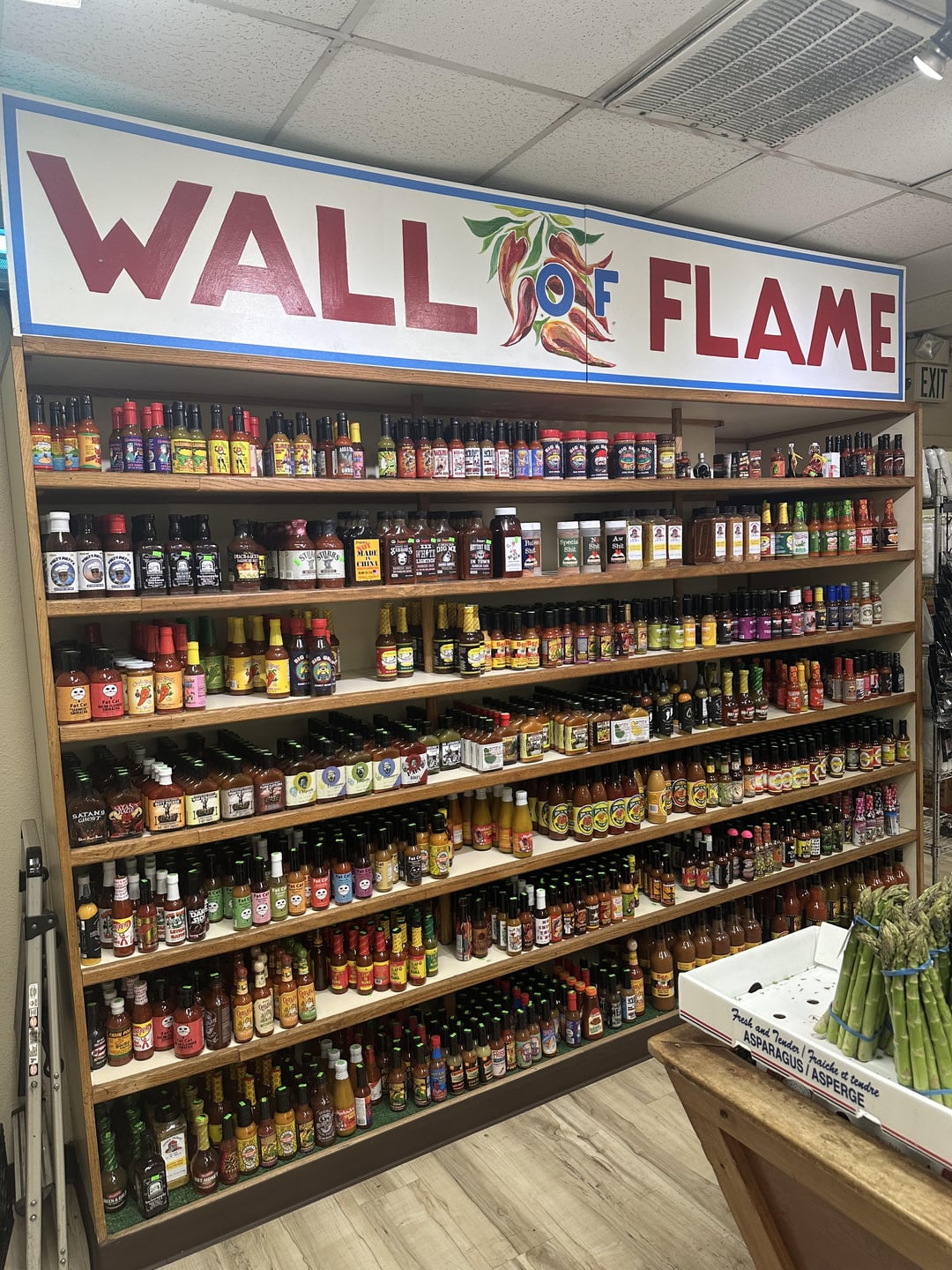 My local grocery market and their famous wall of flame. - Dining and ...