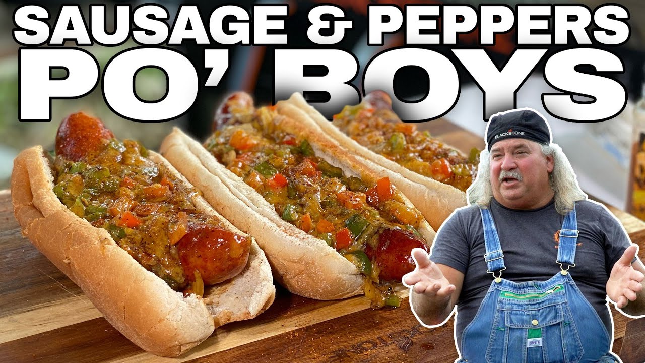 Sausage and Pepper Po'Boys with Bruce Mitchell | Blackstone Griddle ...