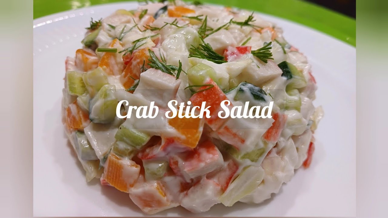 How To Make A Simple Crab Stick Salad | Crab Stick Salad Recipe - Dining and Cooking