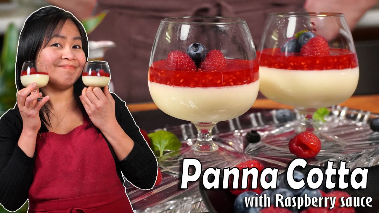 Panna Cotta with Raspberry Sauce - Dining and Cooking