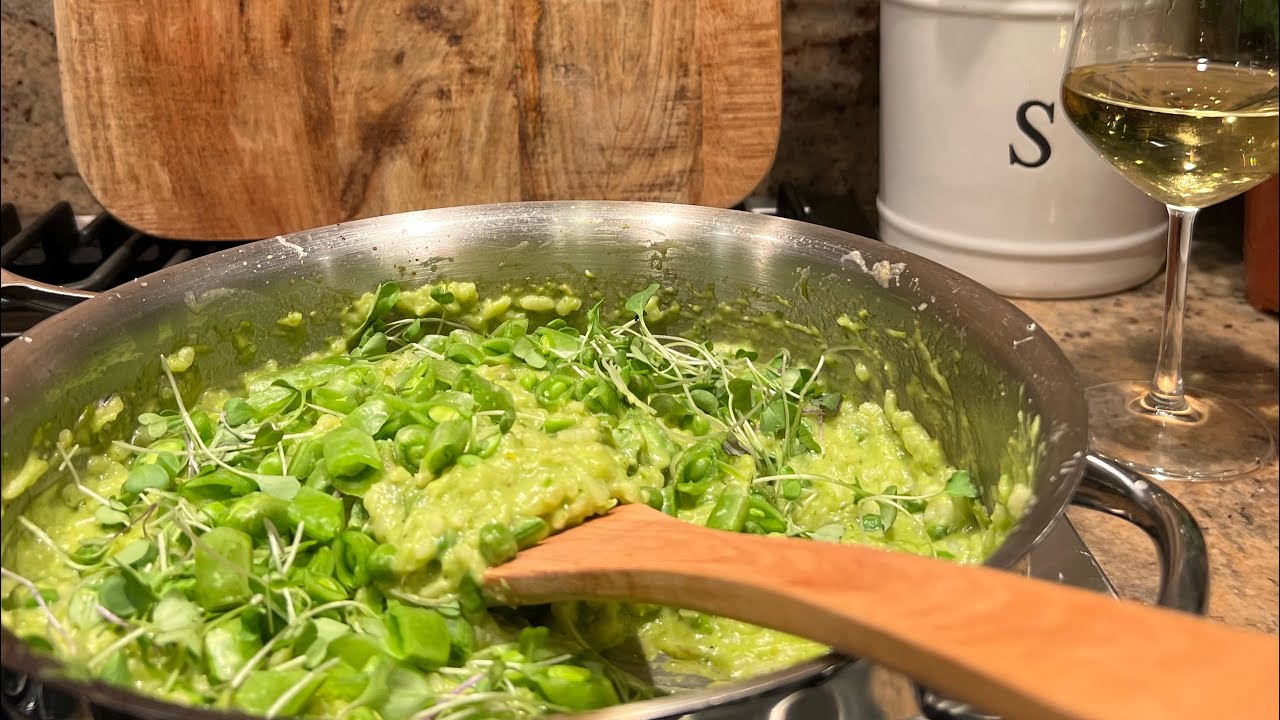 Spring Pea & Asparagus Risotto - Dining and Cooking