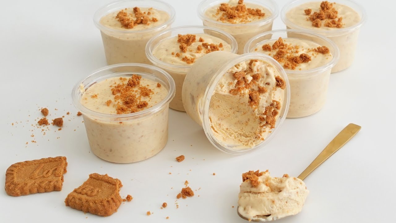 Biscoff Ice Cream Sundae Cups NEVER buy Ice Cream again! 4 Ingredients ...
