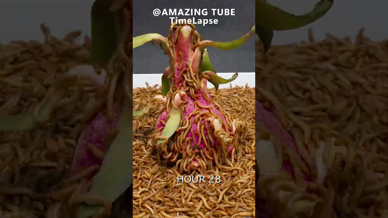 10.000 Worms VS Dragon Fruit - Dining and Cooking