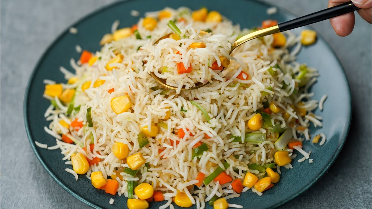 Corn Fried Rice Recipe | Sweet Corn Fried Recipe | Quick Corn Fried ...
