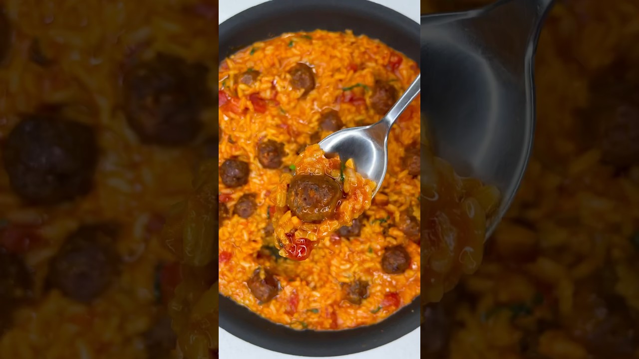 Mini Meatball Risotto - Dining and Cooking