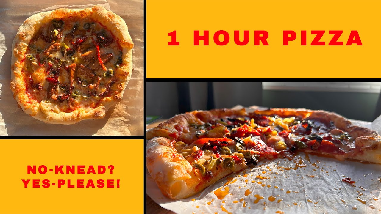 We never order take out Pizza Anymore | 1 Hour No Knead Pizza Dough ...