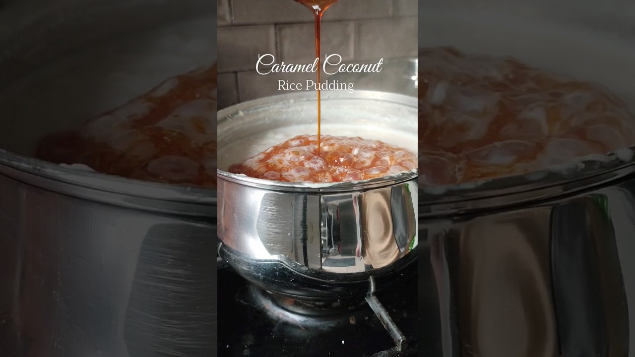 Coconut caramel rice pudding to try this eid #asmr #dessert #foodie # ...