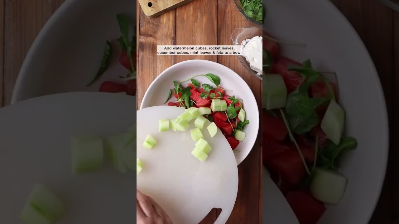 WATERMELON SALAD WITH ARGULA ROCKET, CUCUMBER & MINT | Allo Innoware ...