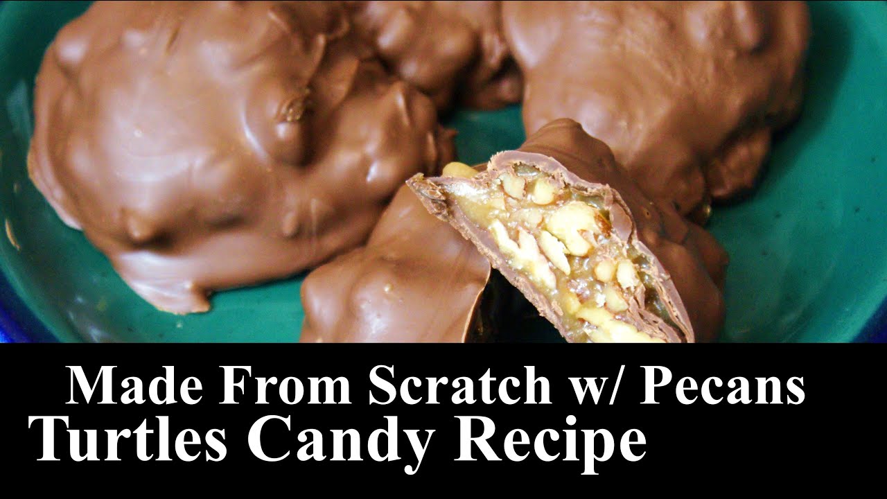Easy Homemade Turtles Candy Recipe with Pecans and Caramel | Candy ...
