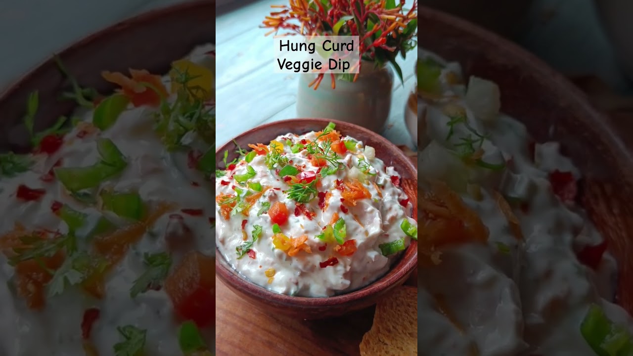 Hung Curd Veggie Dip|Healthy Dip Recipe#shorts#viral - Dining and Cooking