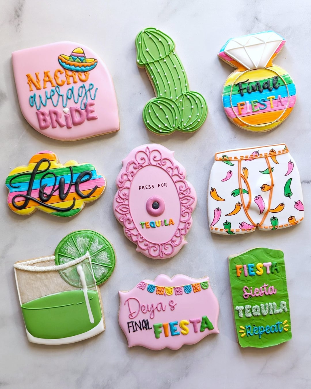 "Last Fiesta" Bachelorette Cookies 🌵 - Dining and Cooking