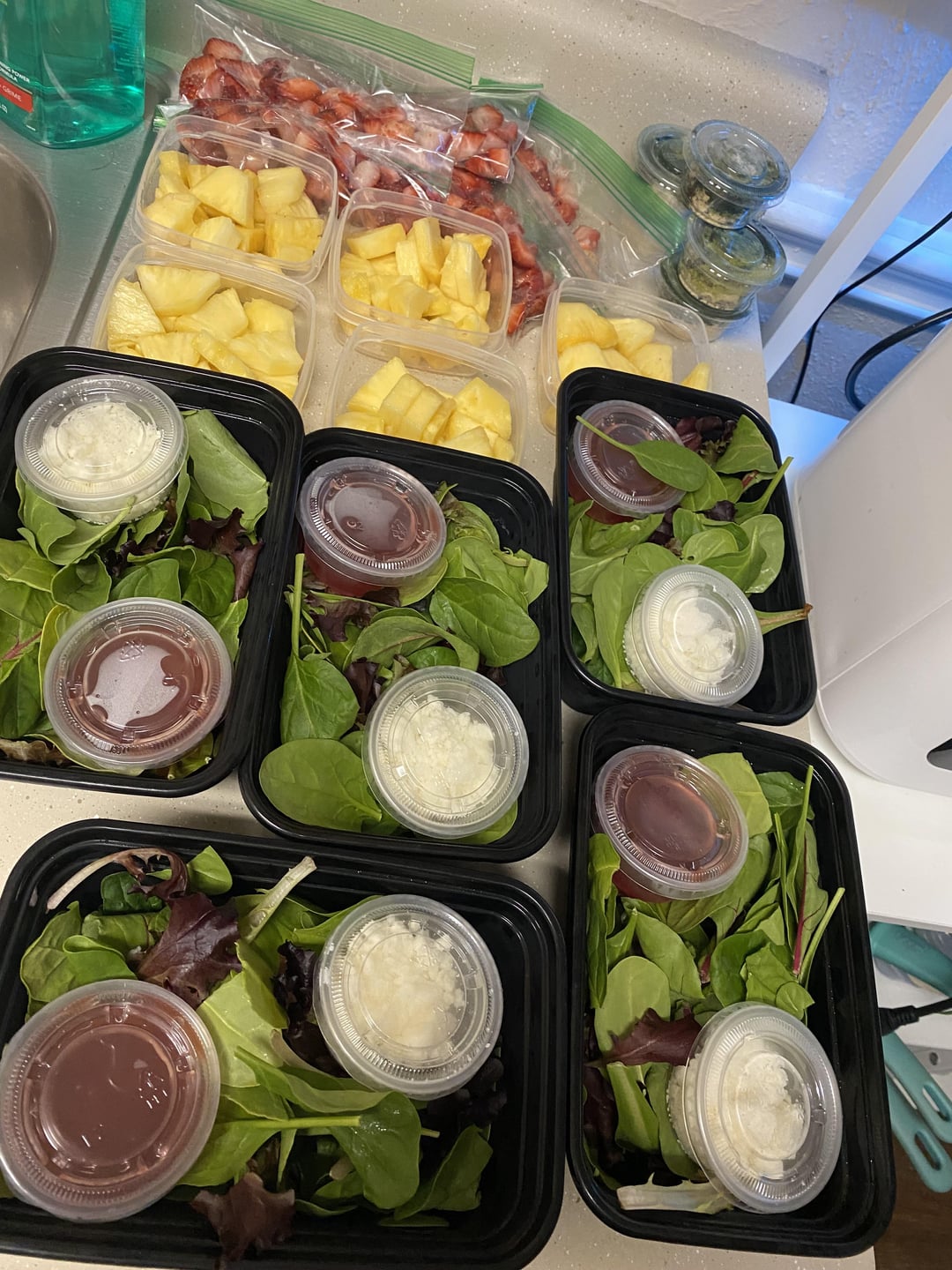 Fresh prep to accompany the freezer meals - Dining and Cooking