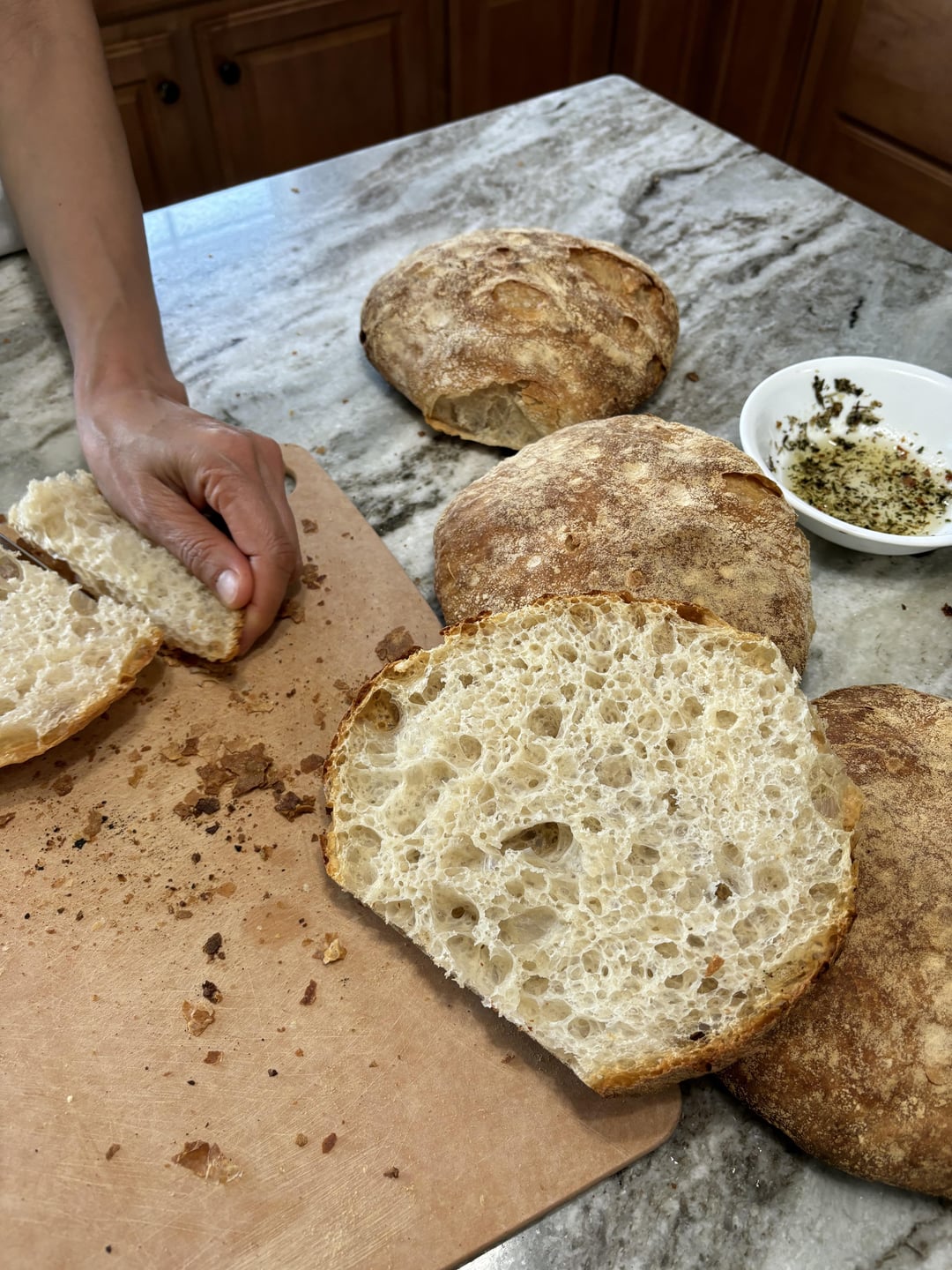 First time making 100% hydration glass bread - Dining and Cooking