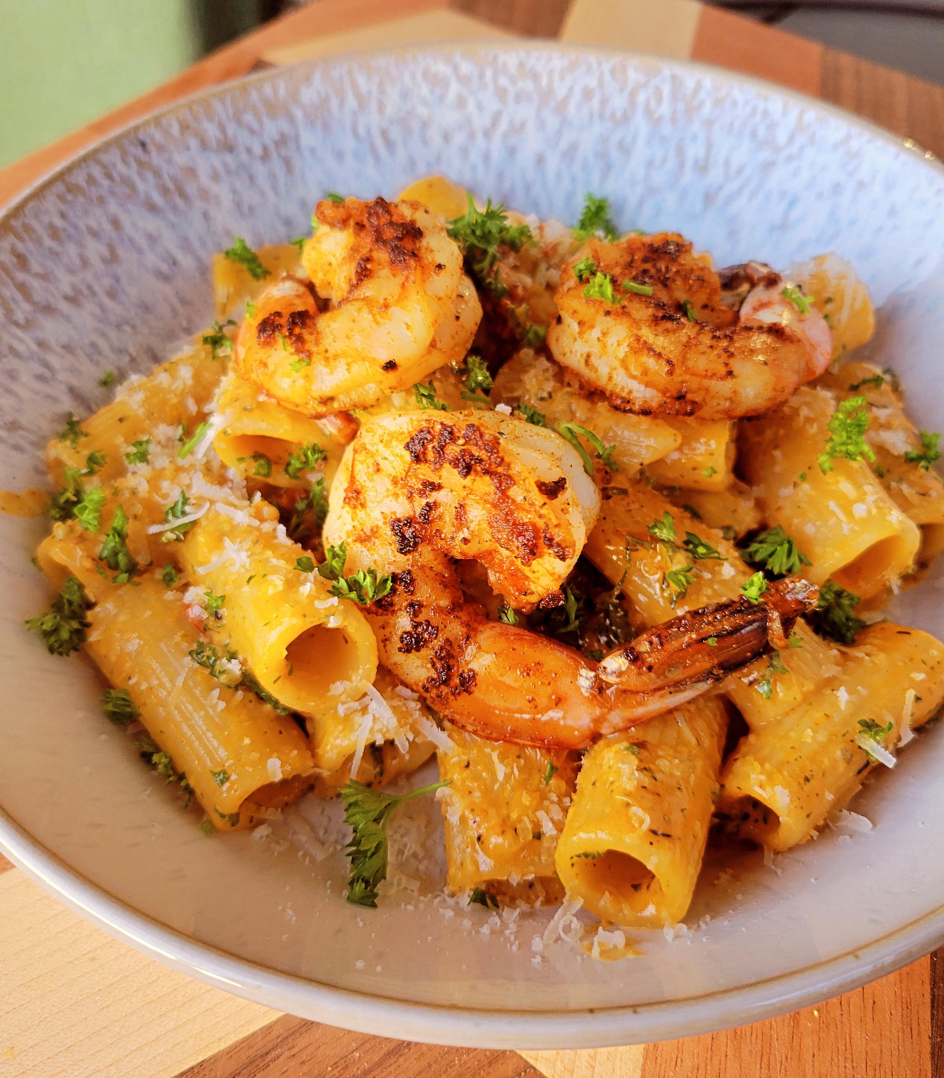 Rigatoni with Shrimp - Dining and Cooking