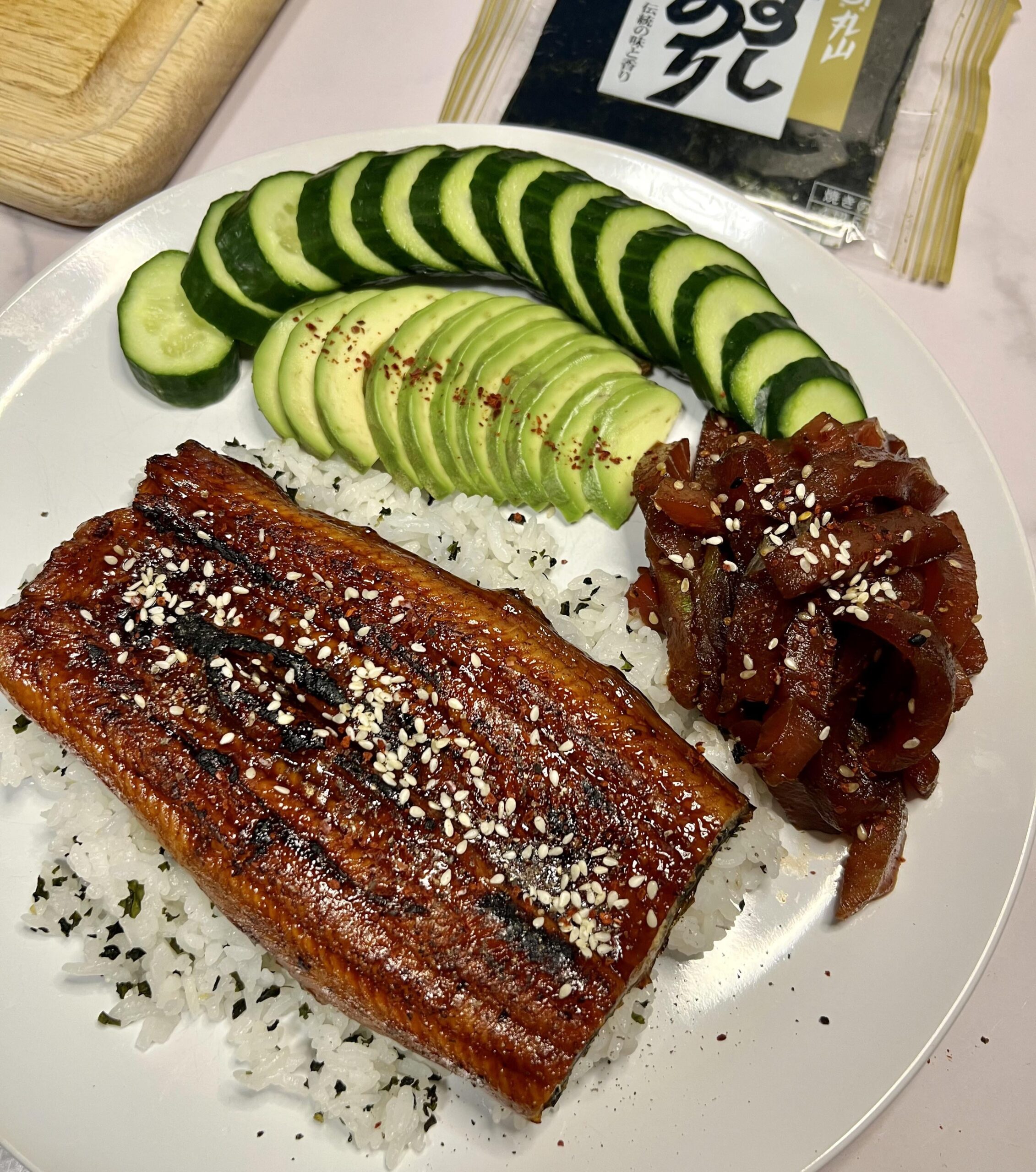 Unagi and Marinated Ahi - Dining and Cooking