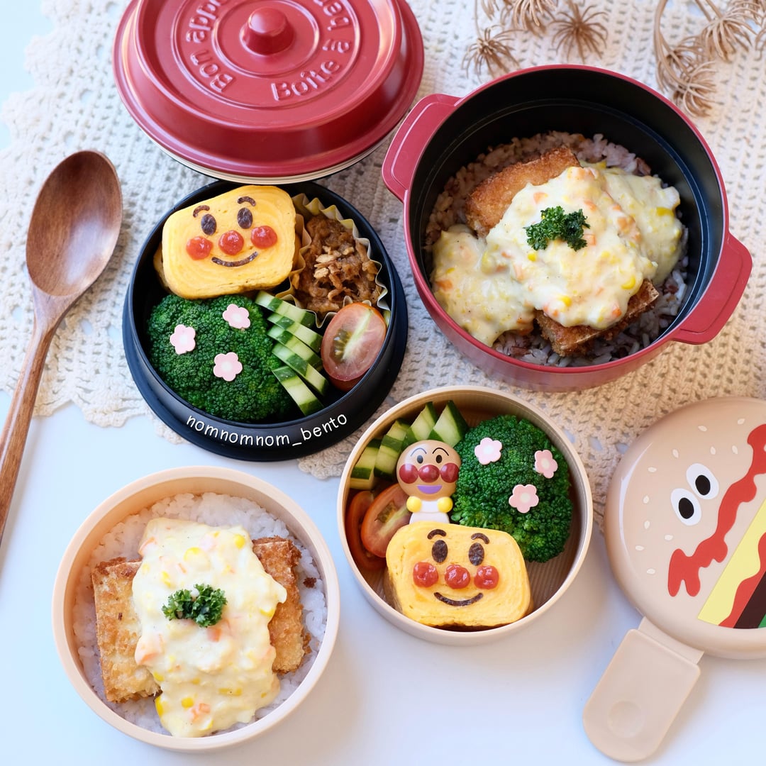 Anpanman lunch sets for husband and daughter - Dining and Cooking
