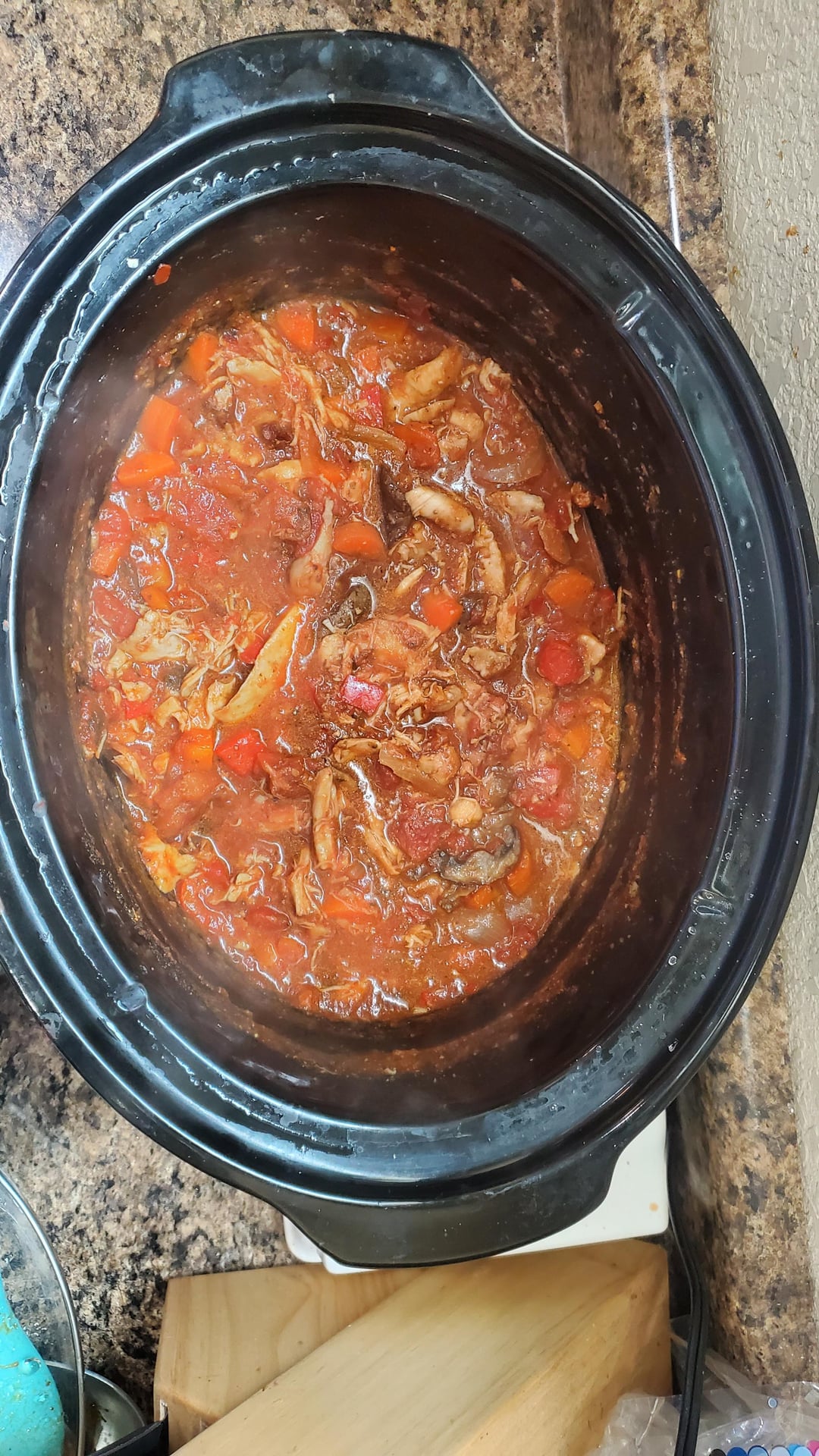 Crock pop chicken cacciatore with parmesan mashers - Dining and Cooking