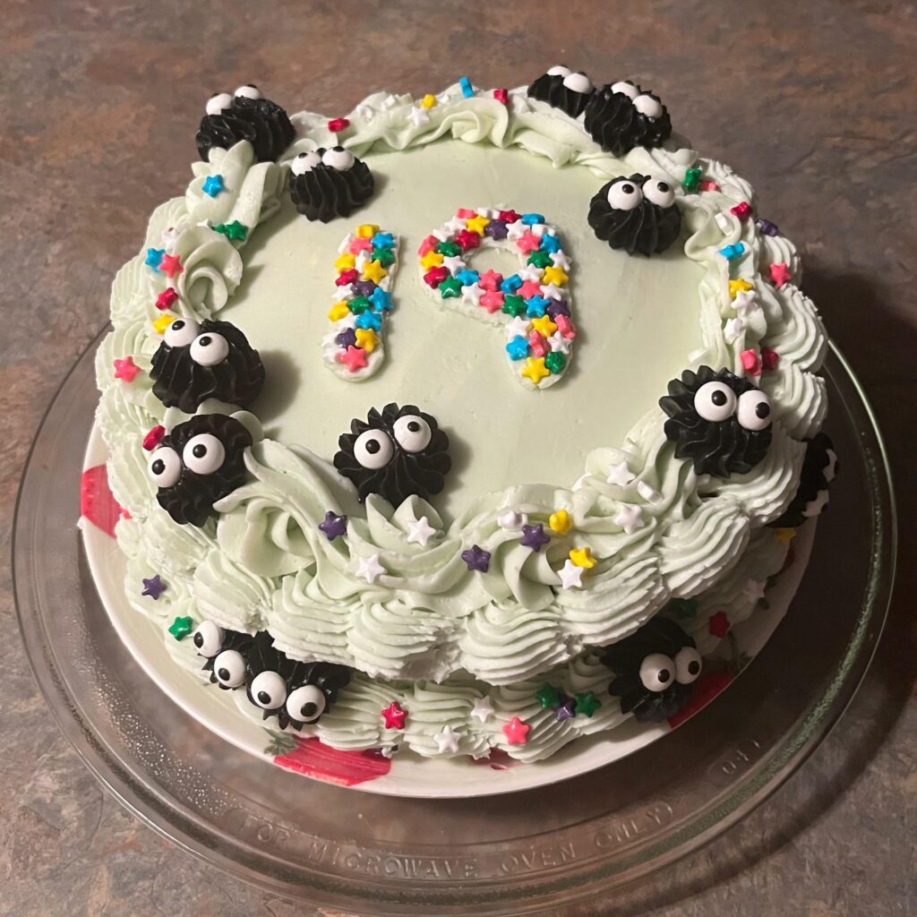 soot sprites birthday cake i made for myself 🙂 - Dining and Cooking
