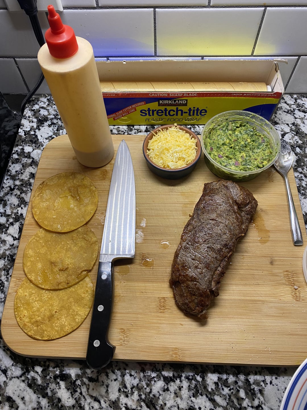 taco time with a NY strip and homemade guac - Dining and Cooking