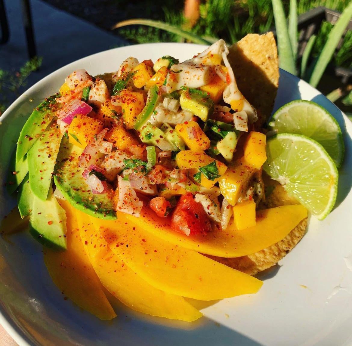 Some hamachi ceviche I caught and made myself! - Dining and Cooking