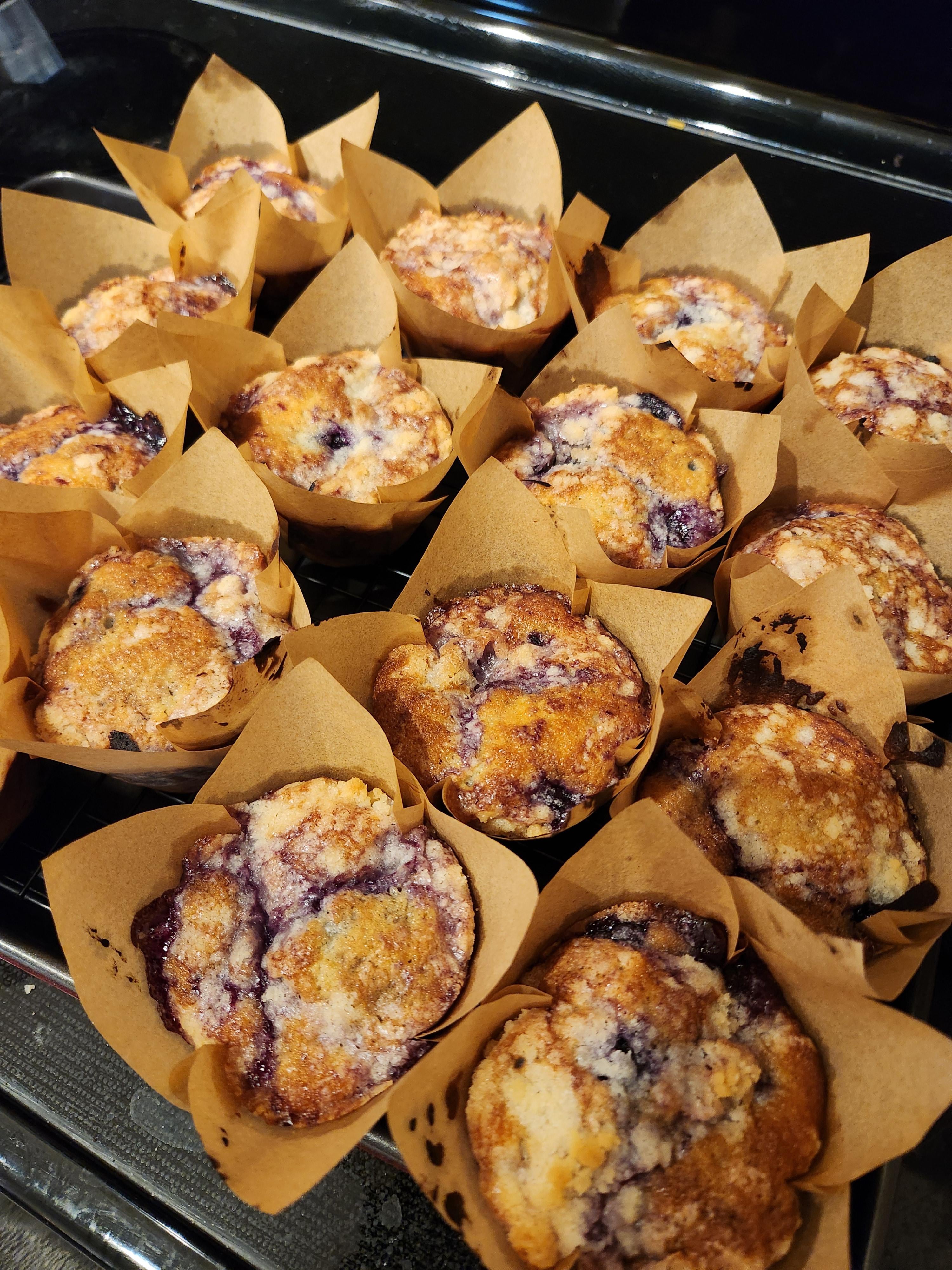 My gf tried a new blueberry muffin recipe - Dining and Cooking