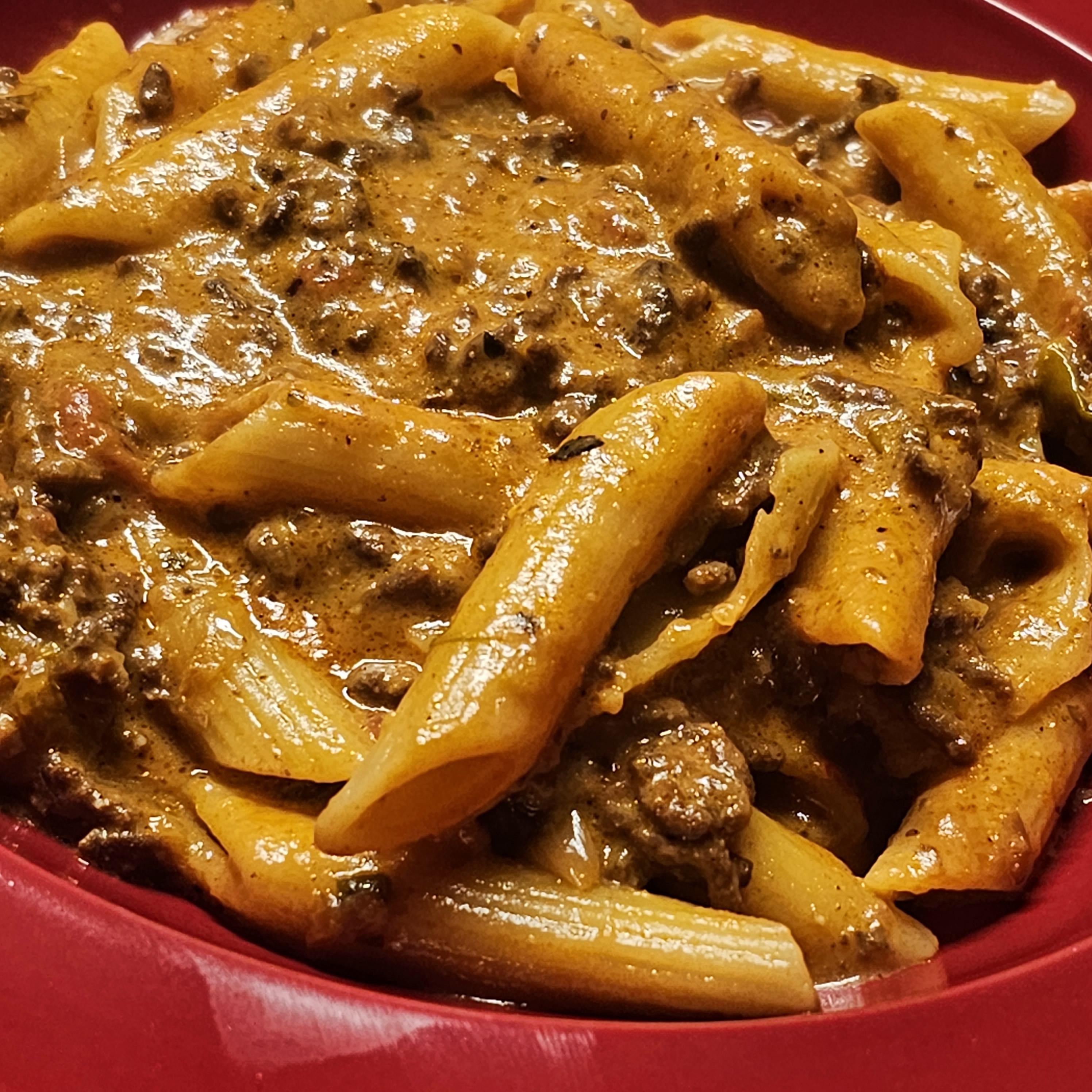 Penne with slow-cooked ragù (hashed beef with veggies) - Dining and Cooking