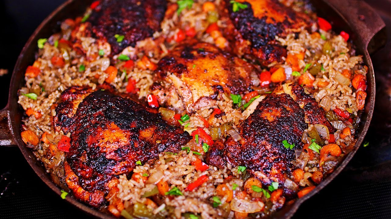 Jerk Chicken and Rice Recipe - Easy One Pan Chicken and Rice - Dining ...