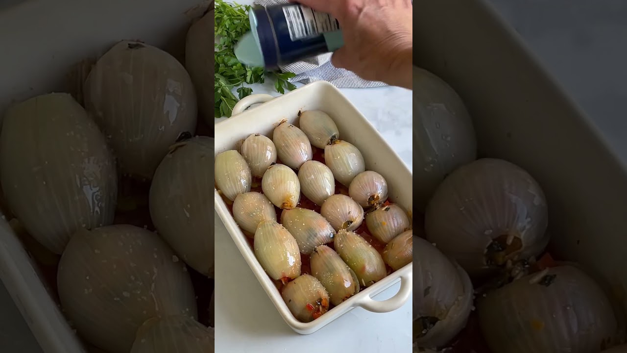 Greek Stuffed Onions - Dining and Cooking
