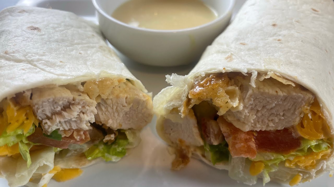 “SIMPLE AND EASY CRISPY CHICKEN WRAP W/ HONEY MUSTARD SAUCE ...