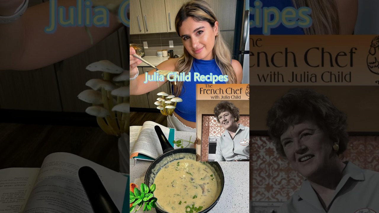 Julia Childs Potage Veloute aux Champignons (cream of mushroom soup ...