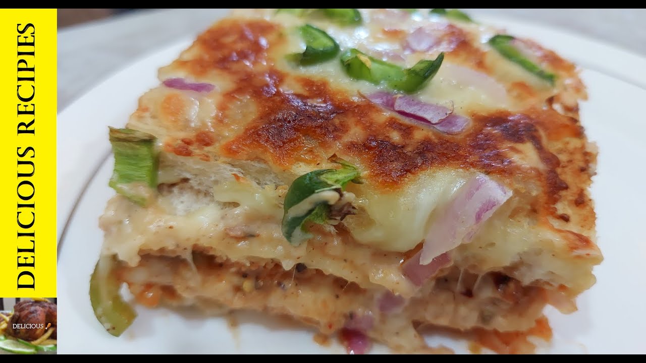 Bread Lasagna Recipe by Delicious Recipes #happycookingtoyou # ...