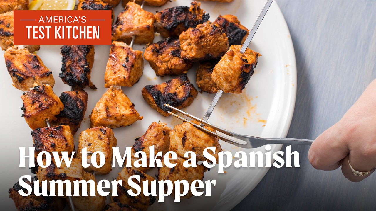 How to Make a Spanish Summer Supper: Grilled Pork Kebabs and Sangria ...