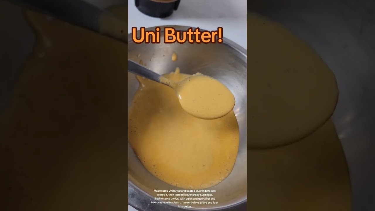 How to make Sea Urchin Butter - 우니 성개알 버터 #butter #uni #food # ...