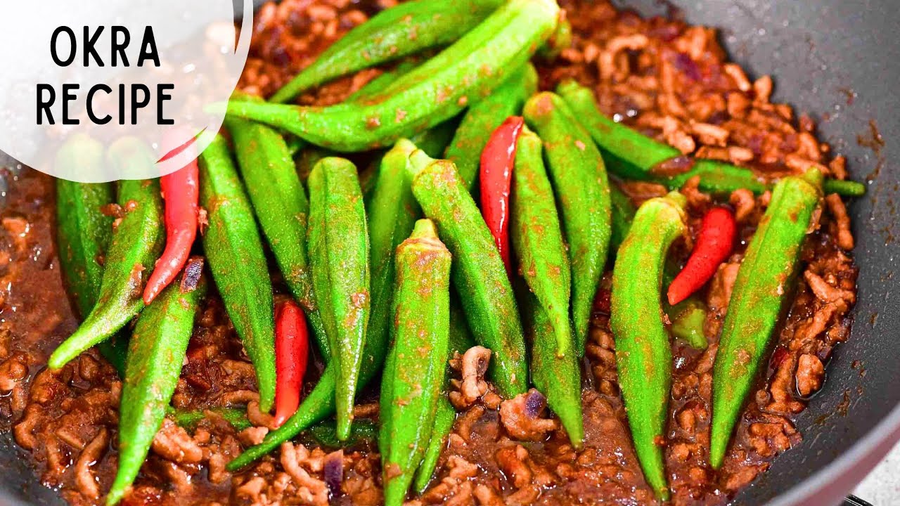 Easy Okra Recipe | Spicy Stir Fry Okra with Ground Pork - Dining and ...