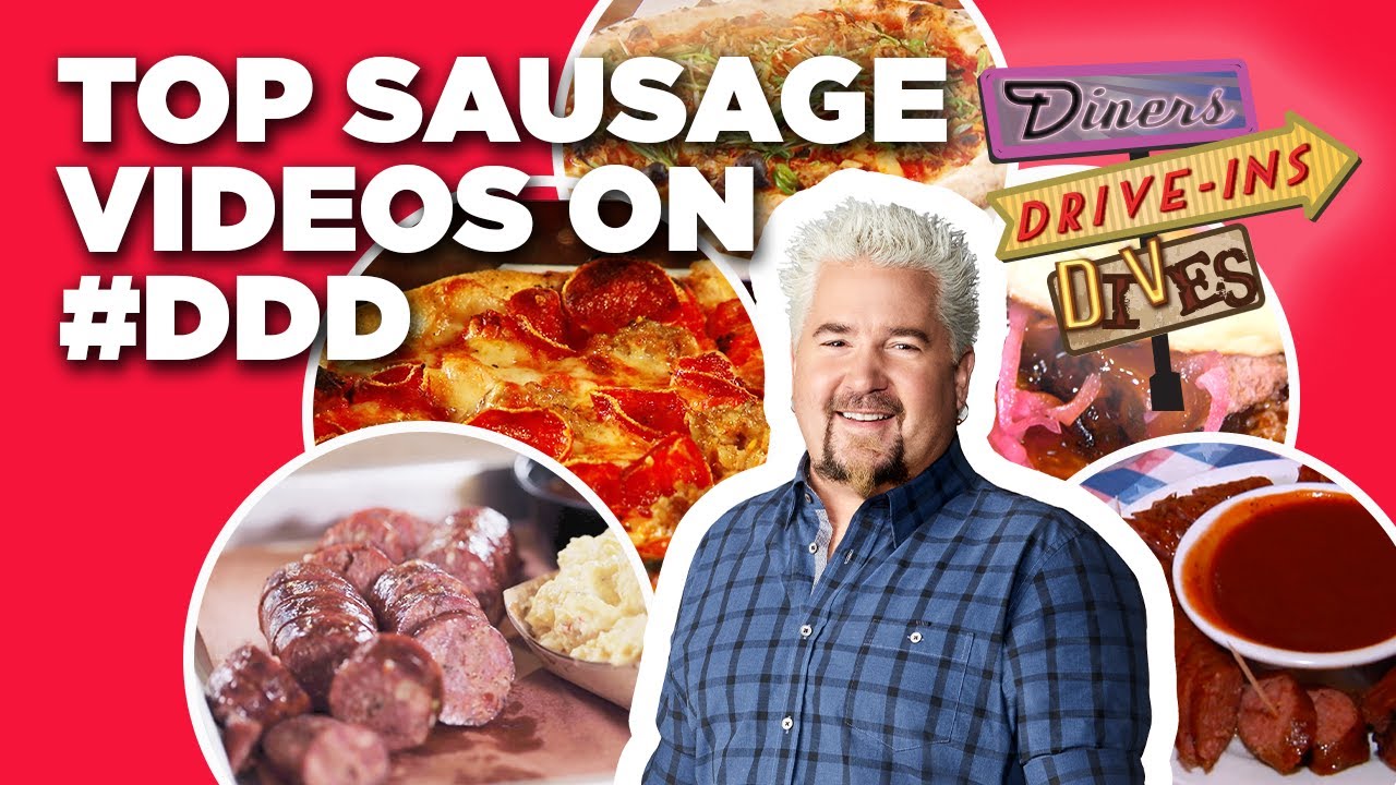 10 Most-Insane #DDD Sausage Videos with Guy Fieri | Diners, Drive-Ins ...