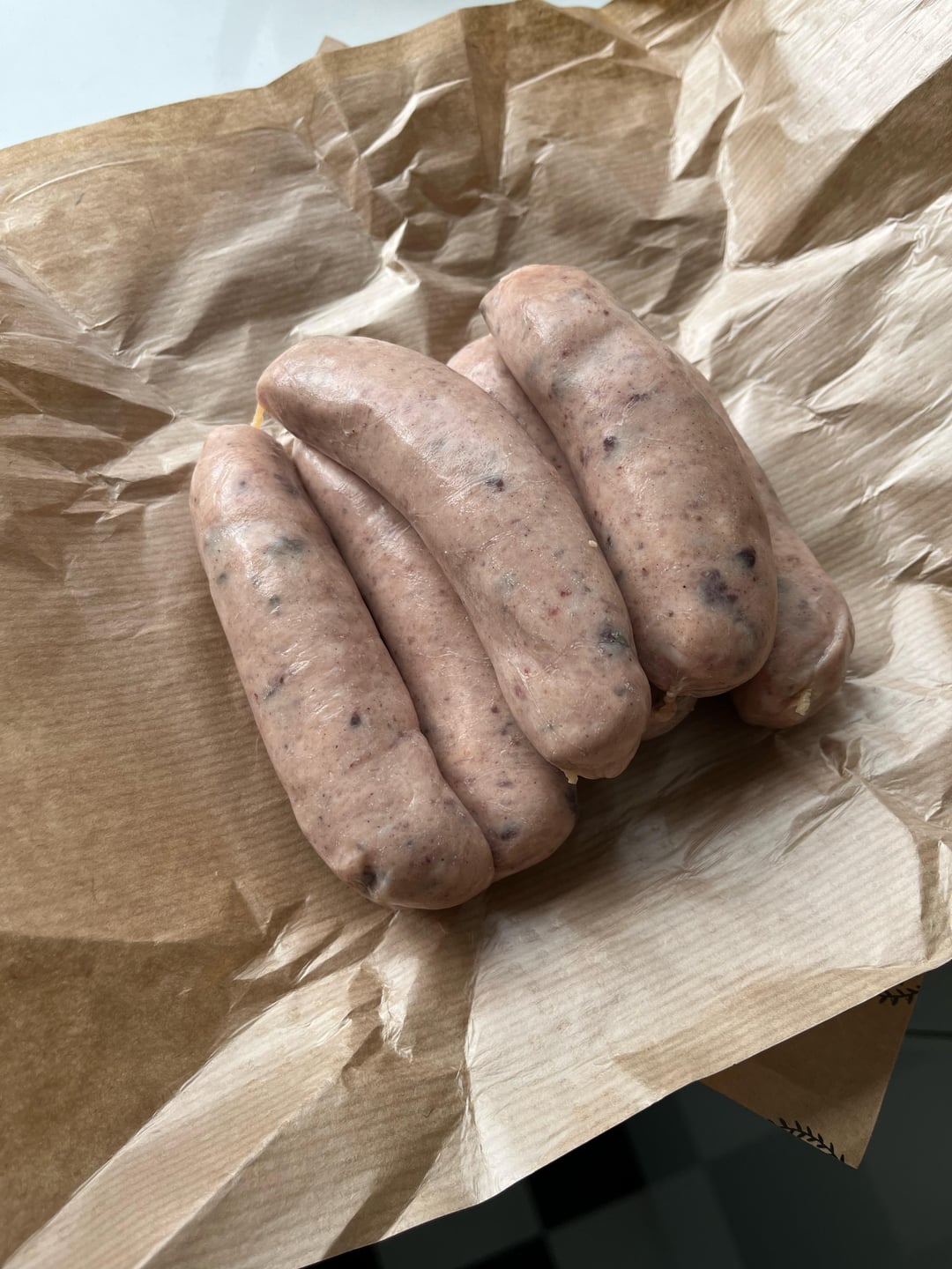 pork and black pudding sausage, cheap hash brown, egg, HP, barm. Today ...