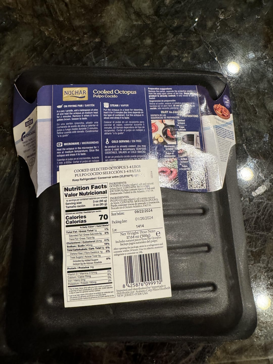 Liquid in Costco Octopus (Nuchar brand) - Dining and Cooking