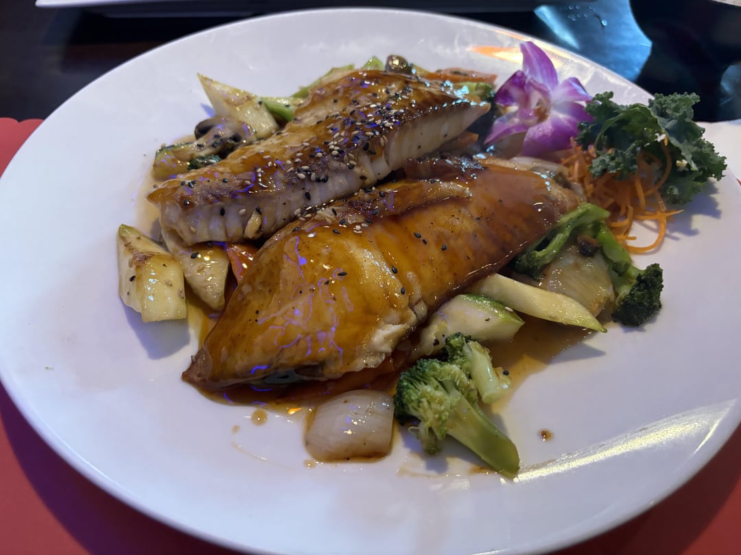 Red snapper teriyaki and sushi rolls for dinner - Dining and Cooking