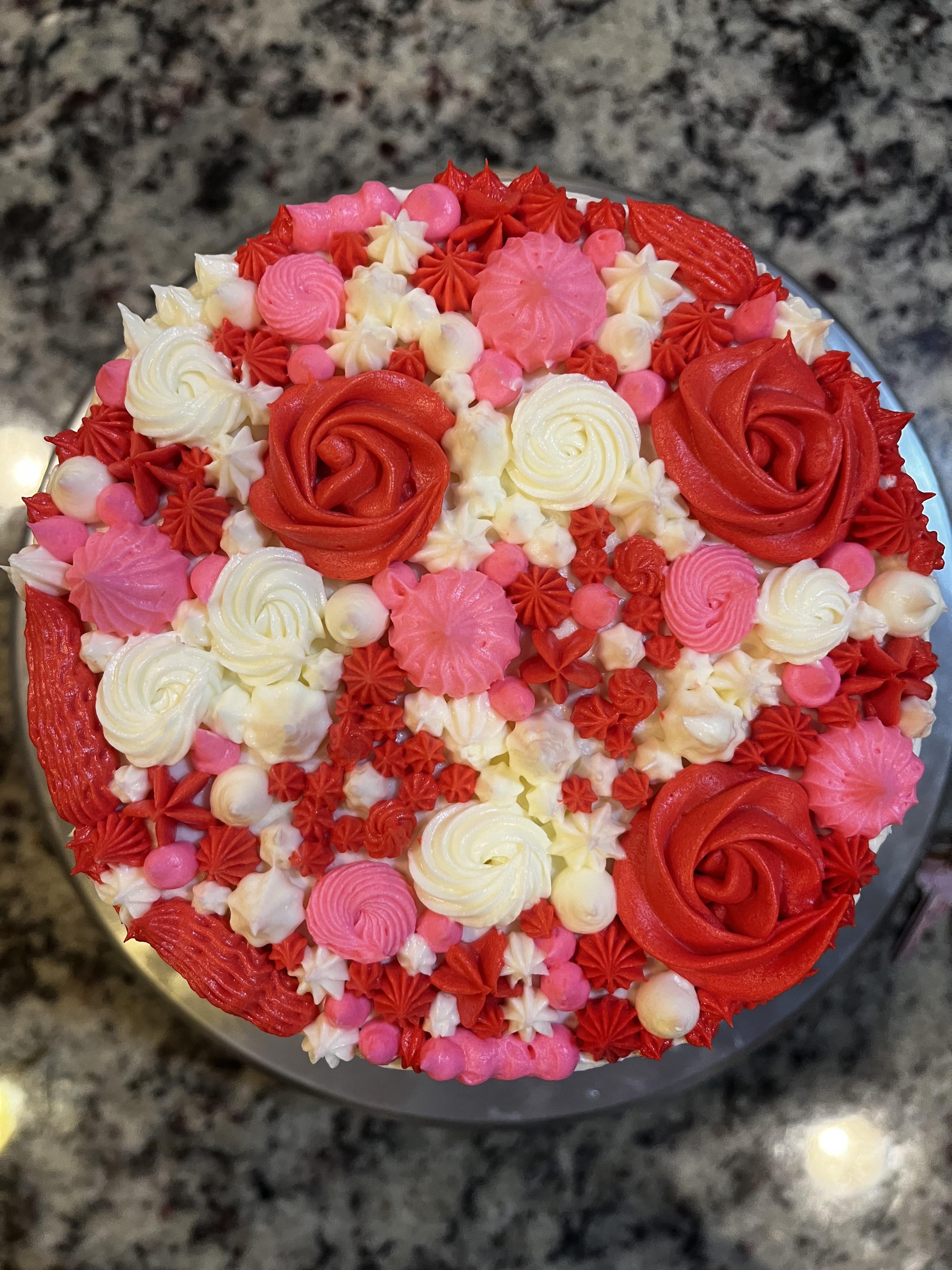 Pretty Red Cream Cheese Piping - Dining and Cooking