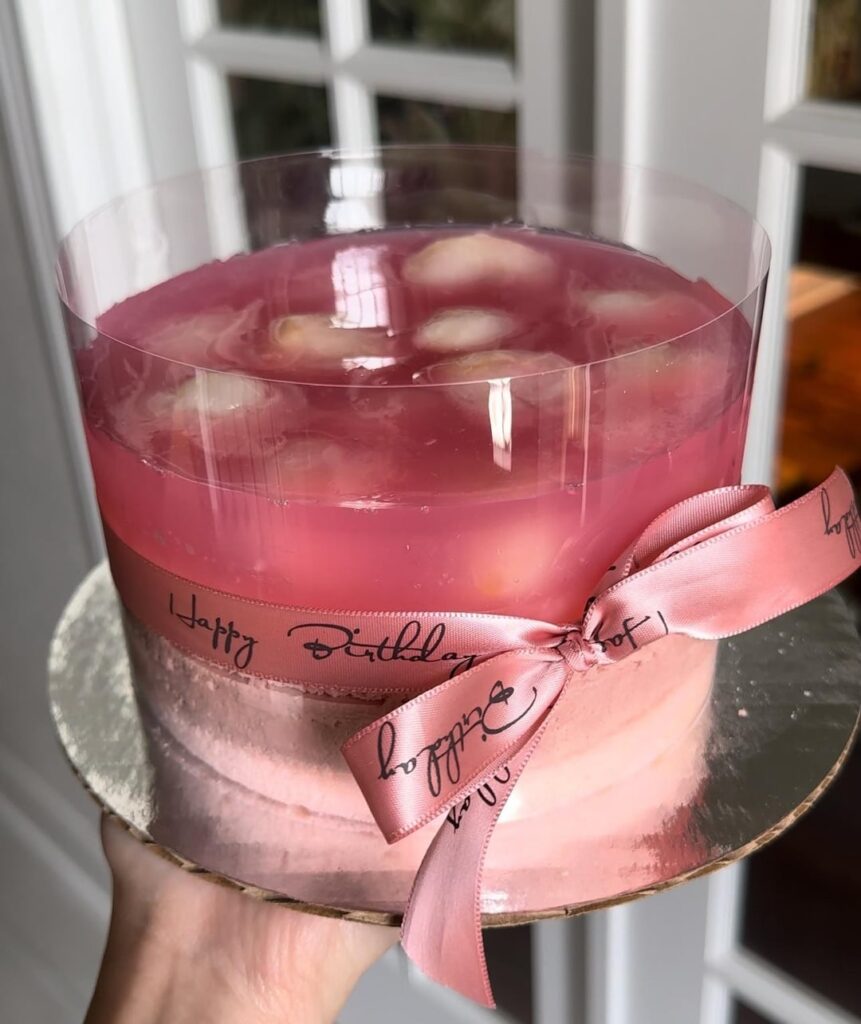 Lychee Raspberry Mousse Cake from Kat’s Handbaked on IG is one of the ...