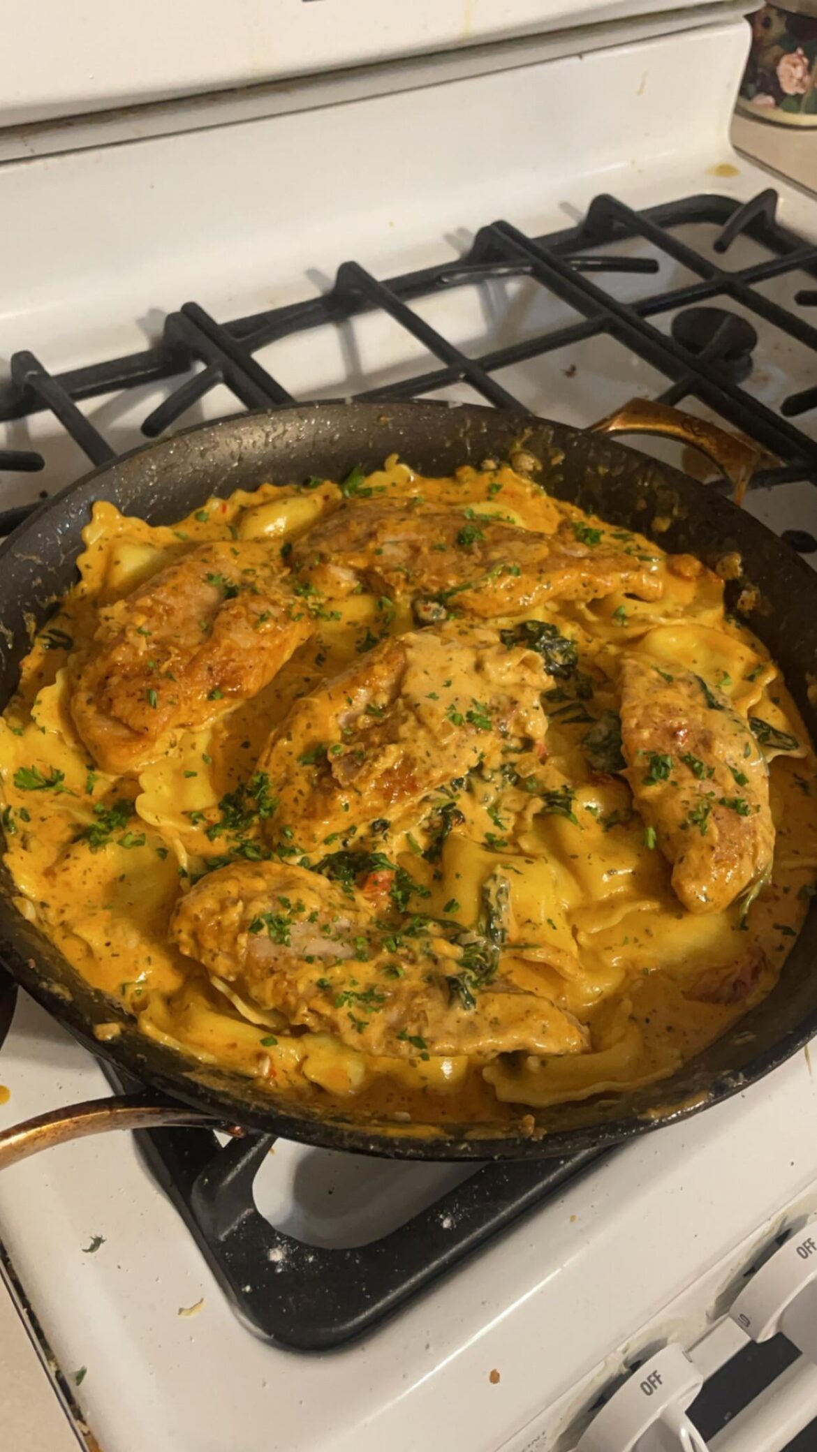 4-cheese ravioli w/ Tuscan chicken - Dining and Cooking