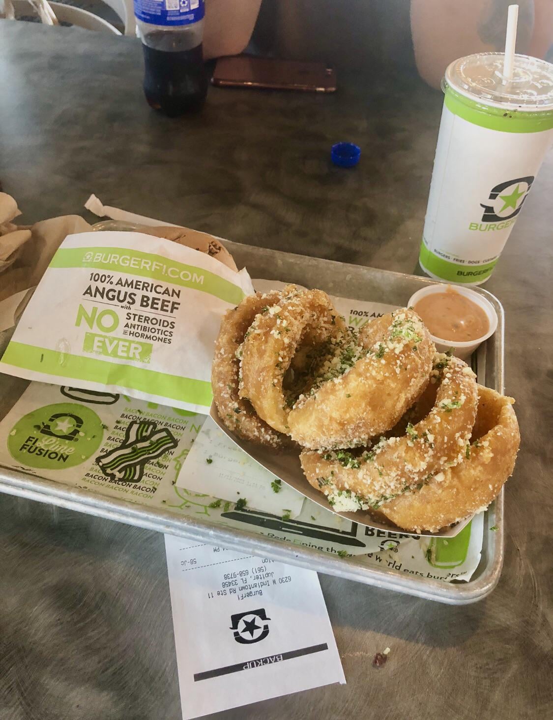 These garlic parmesan onion rings were massive and delicious - Dining ...