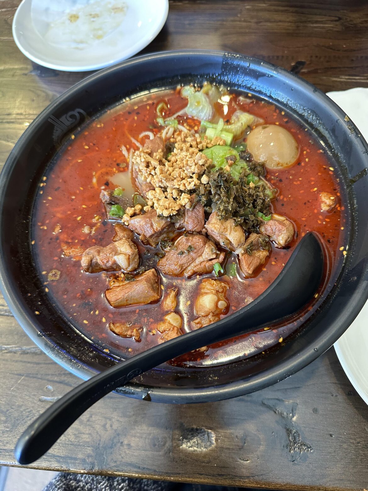 Spicy Chungking Noodles w/ Braised Pork Ribs at Min’s Noodle House ...