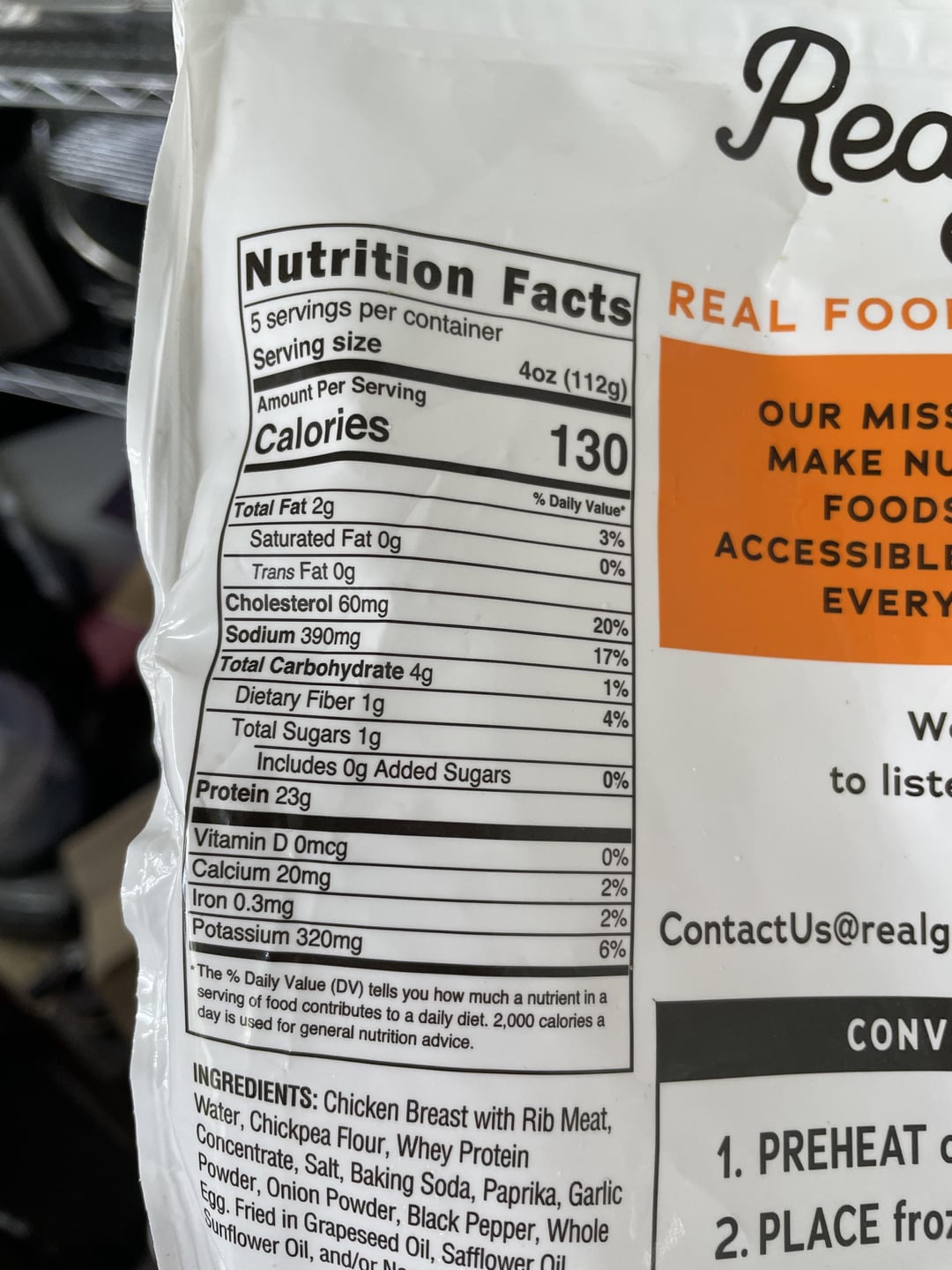 RealGood calories? - Dining and Cooking