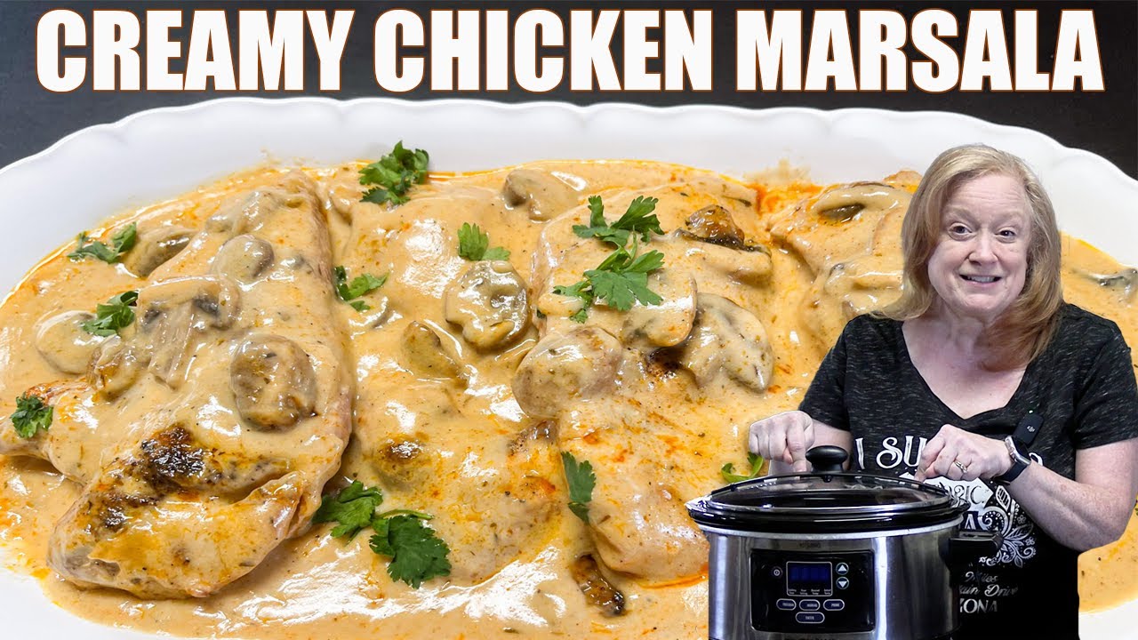 SLOW COOKER CREAMY CHICKEN MARSALA Restaurant Quality at Home - Dining ...